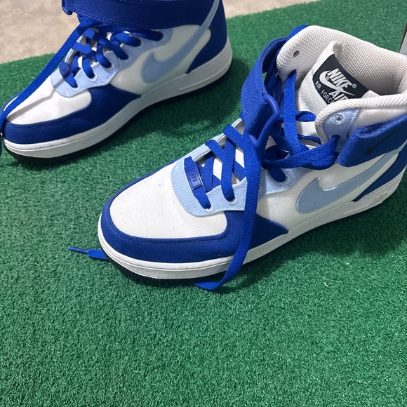 Nike | Shoes | Nike Mens Blue And White Hightop Custom Afs | Poshmark
